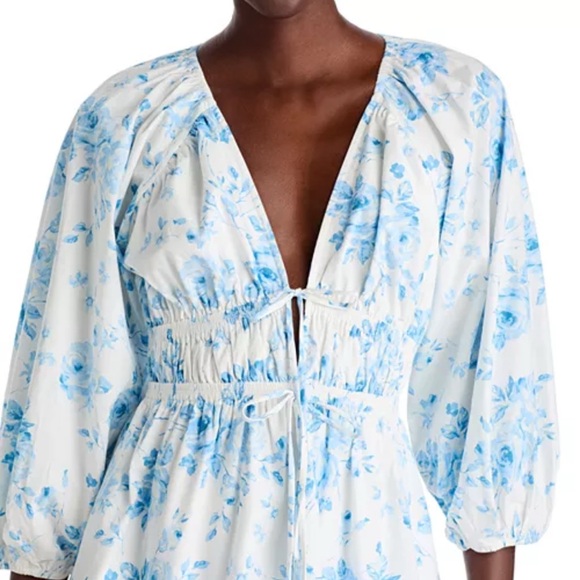 Wayf | Dresses | Wayf Blue Floral Mini Dress | Poshmark